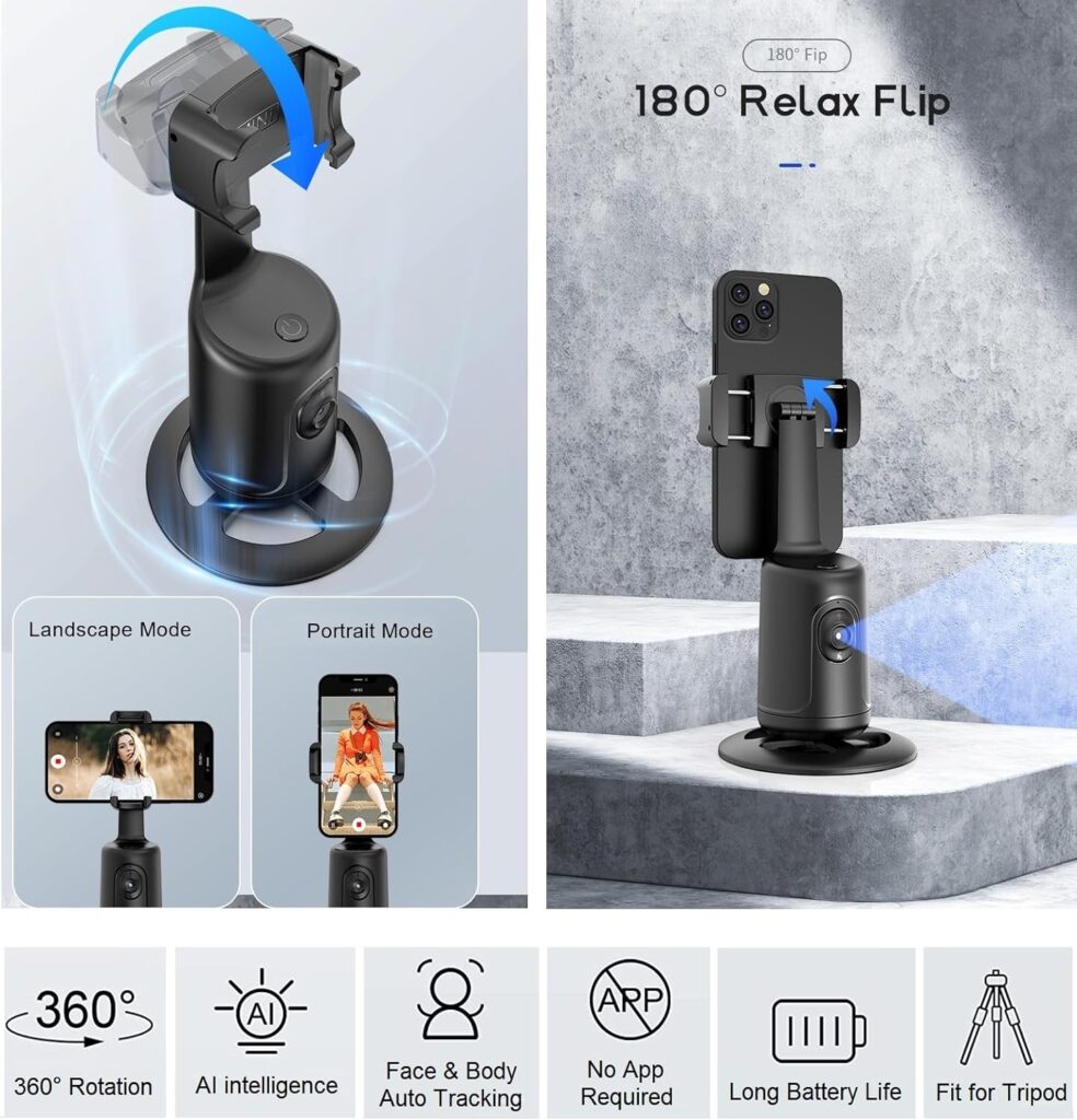 Ai Auto Face Tracking 360° Rotation Camera Tripod - Nomi Store