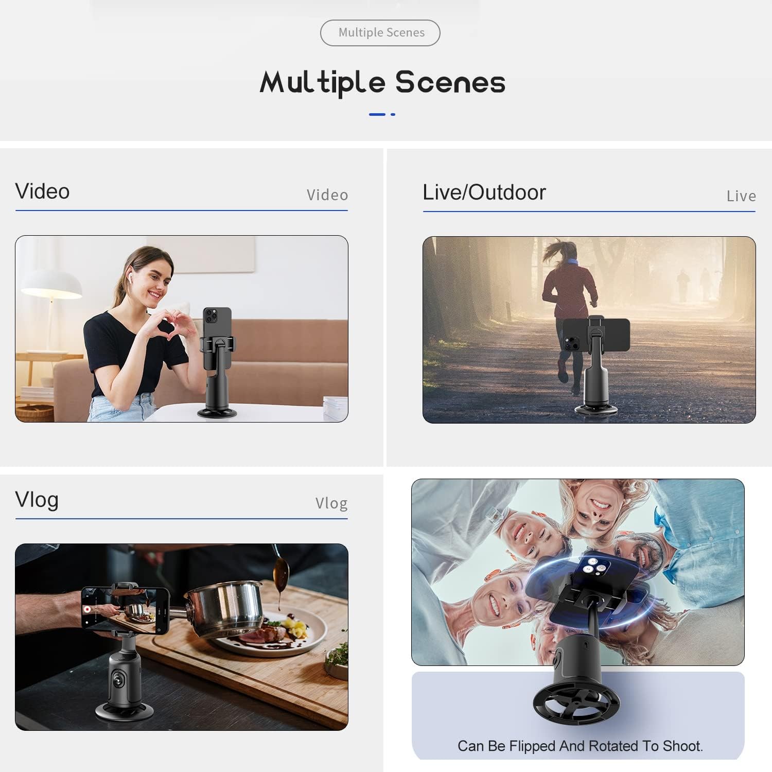 Ai Auto Face Tracking 360° Rotation Camera Tripod - Nomi Store